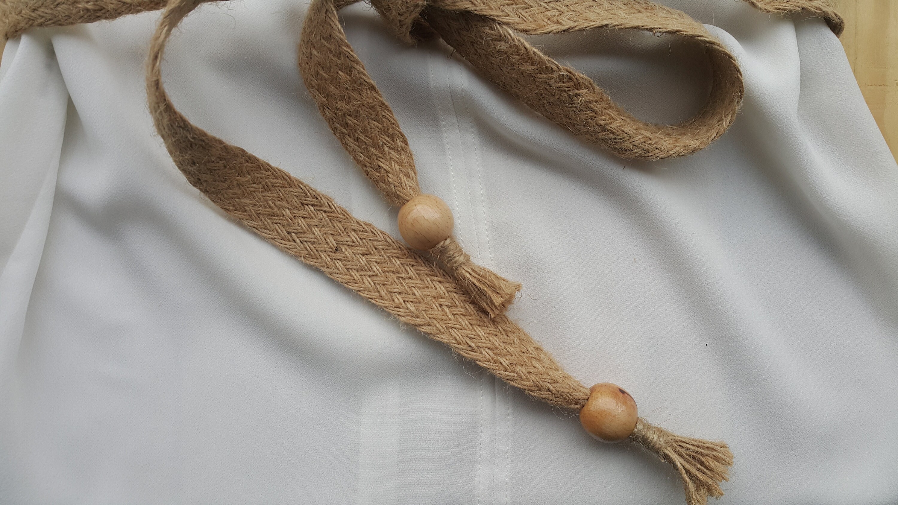 Brown Beaded Belt, Braided Rope Belt, Beach Dress Belt, Macrame Jute ...