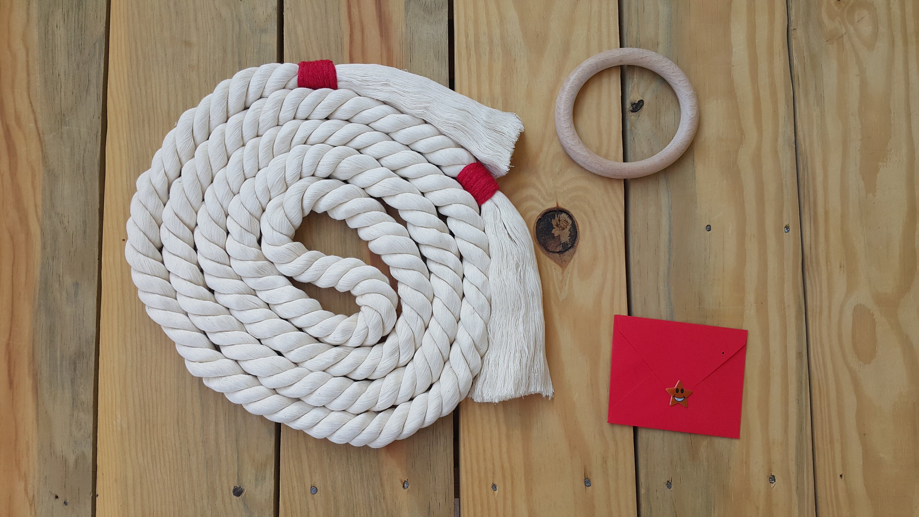 Nautical Rope Belt and Bracelet, Cream Wrapped Belt, Handmade Tassel ...