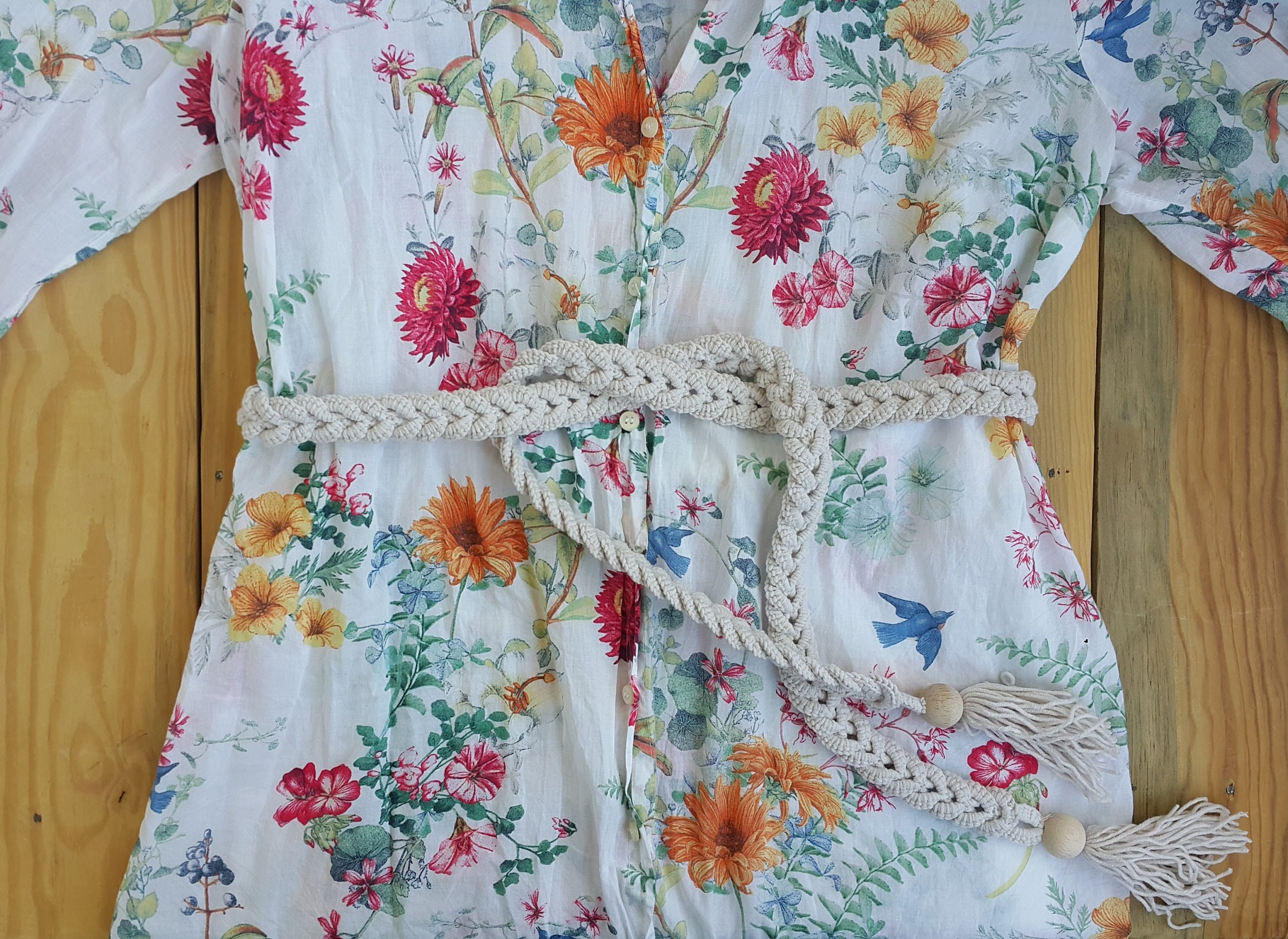 Braided Rope Belt, Ivory Wrap Belt, Tassel Rope Belt, Beaded String ...