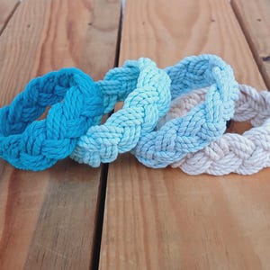 Sailor Knot Bracelet, Turks Head White Rope Bracelets, Nautical Thick ...
