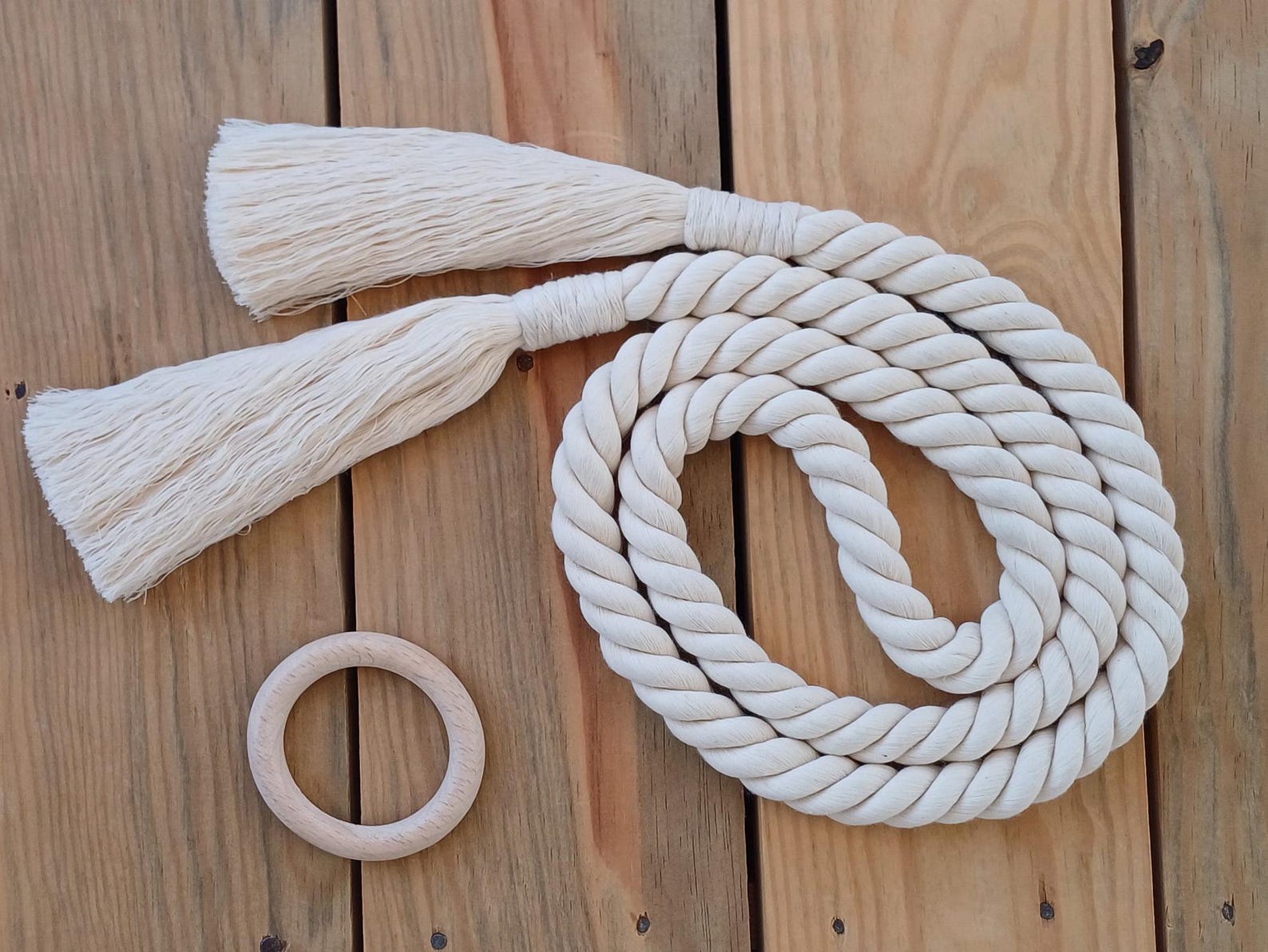 Macrame Fringe Belt for Women, Cream Braided Rope Belt, Medieval Tie ...