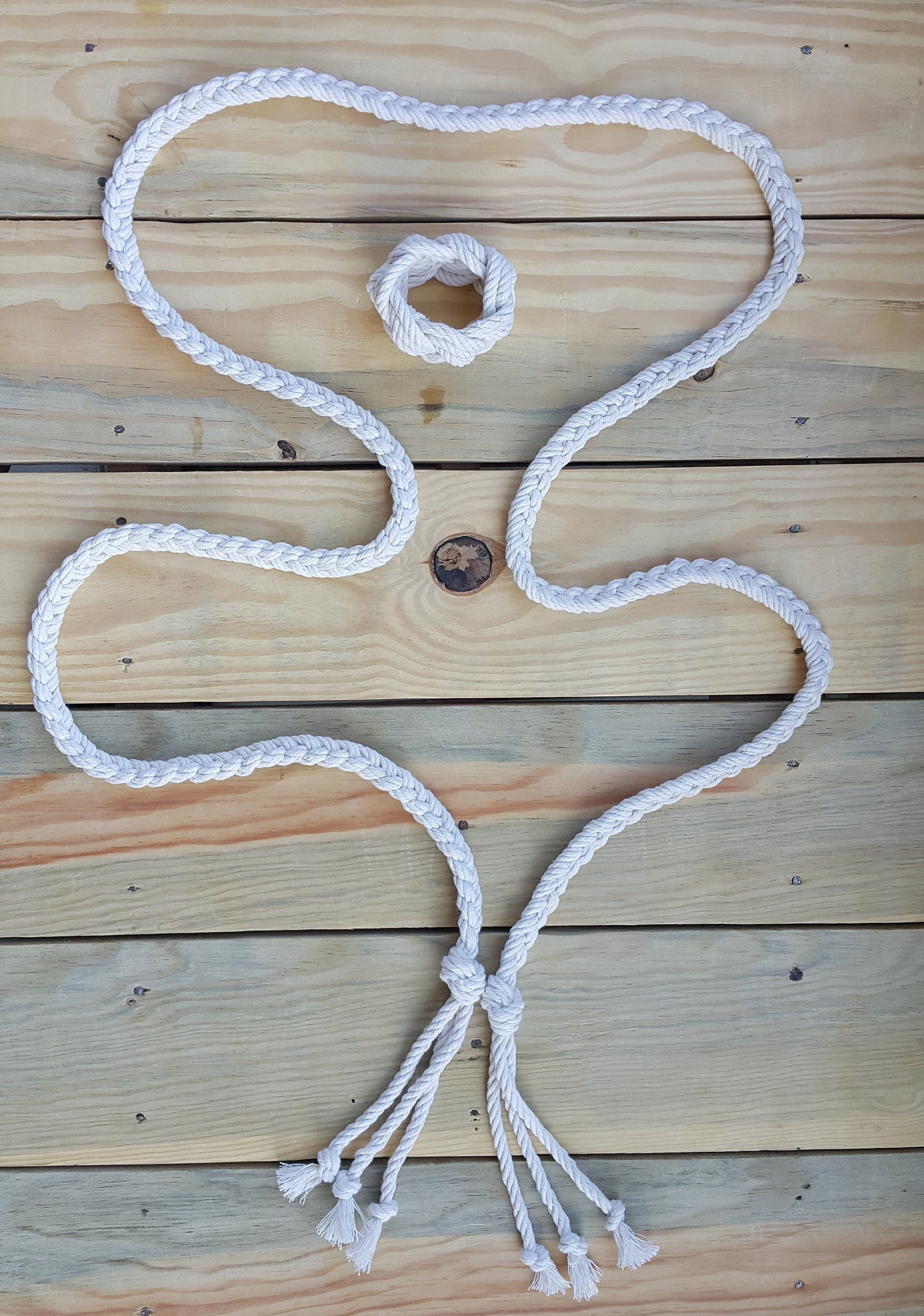 Nautical Rope Belt and Bracelet 2 in 1 Ivory Utility Belt - Etsy