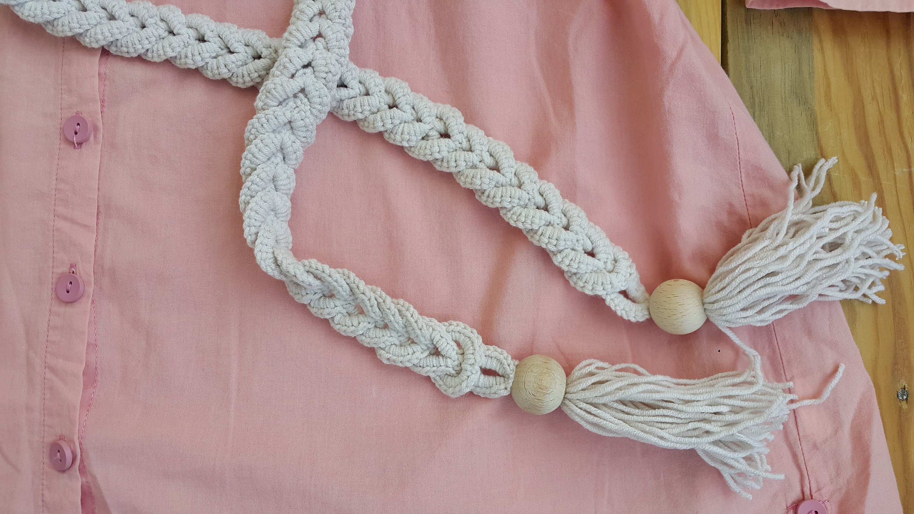 Braided Rope Belt, Ivory Wrap Belt, Tassel Rope Belt, Beaded String ...