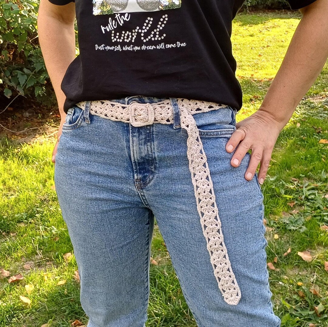 Braided Rope Belt Women Dress Wrap Belt, Ivory Cord Belt, Knit Buckle ...