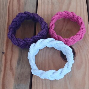 Sailor Knot Bracelet, Turks Head White Rope Bracelets, Nautical Thick ...