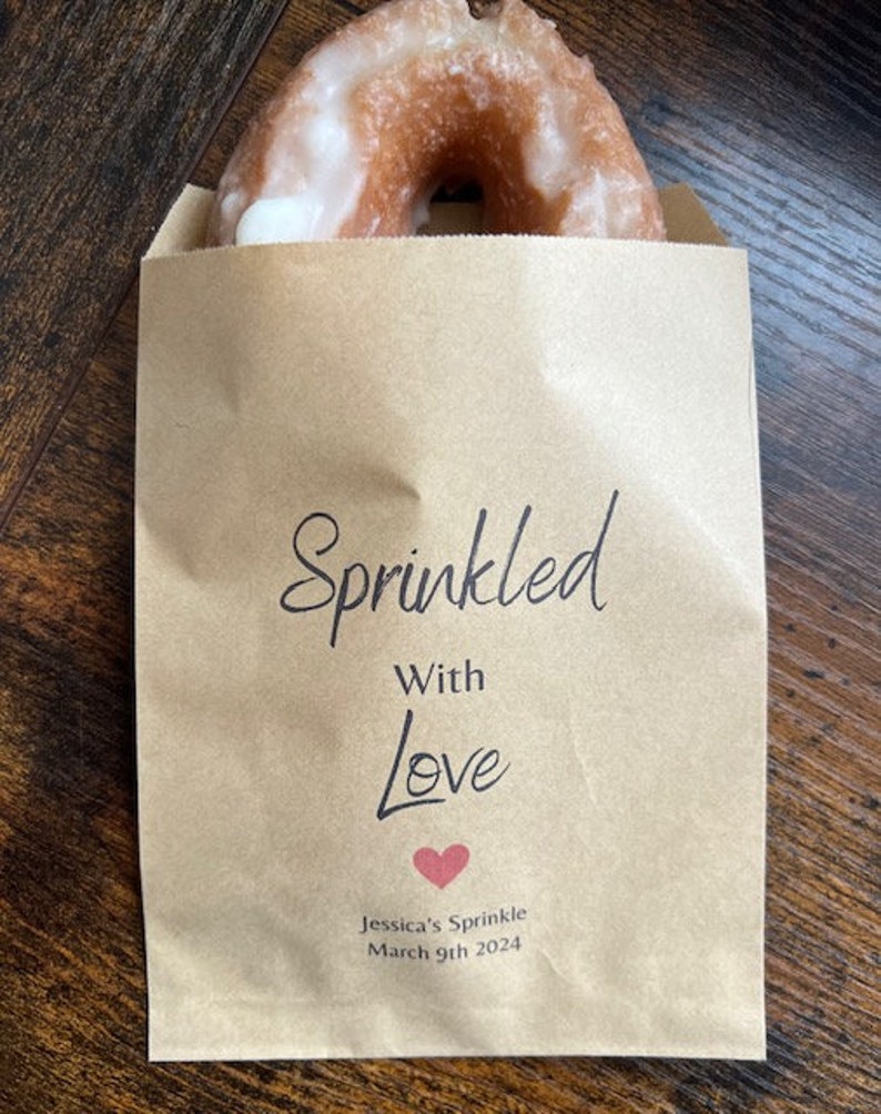 Custom Sprinkled With Love Treat Bags, Baby Shower Party Favors, Baby ...
