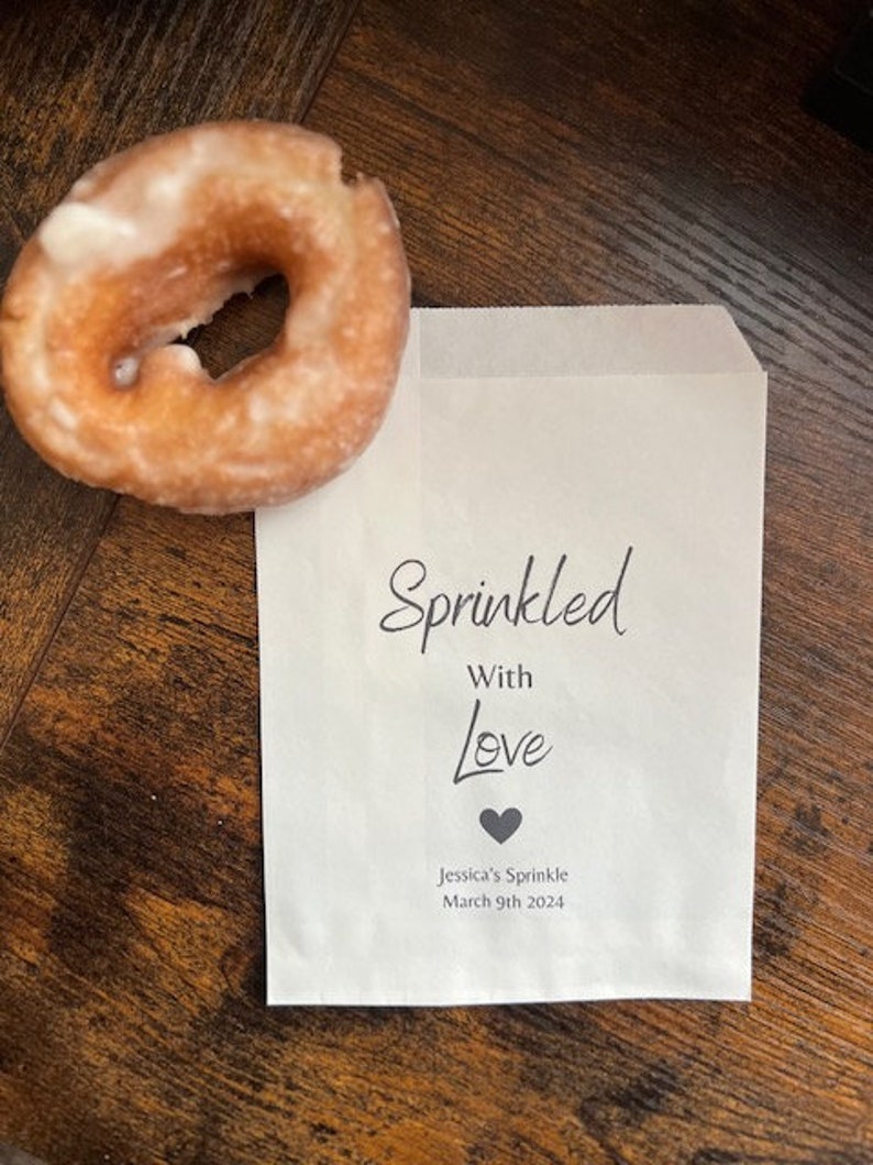 Custom Sprinkled With Love Treat Bags, Baby Shower Party Favors, Baby ...
