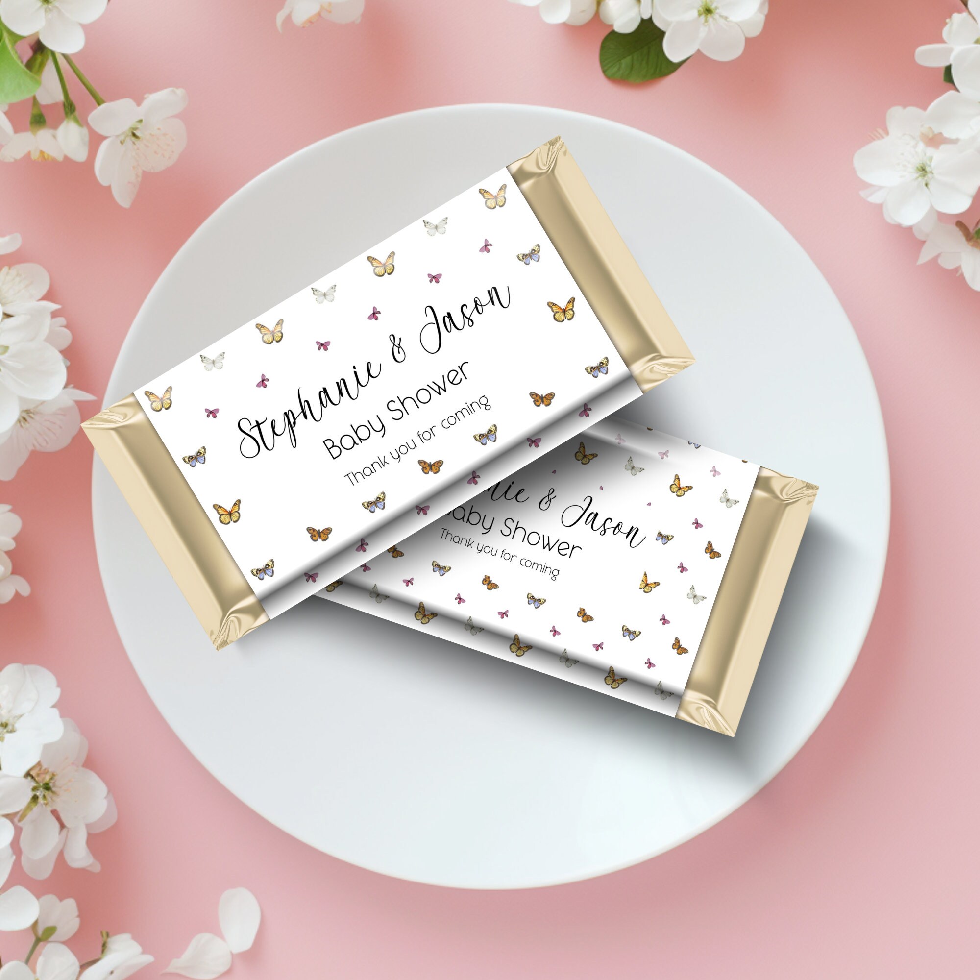 Chocolate Wrap Label Template Candy Bar Wrapper Wildflower Baby Shower ...