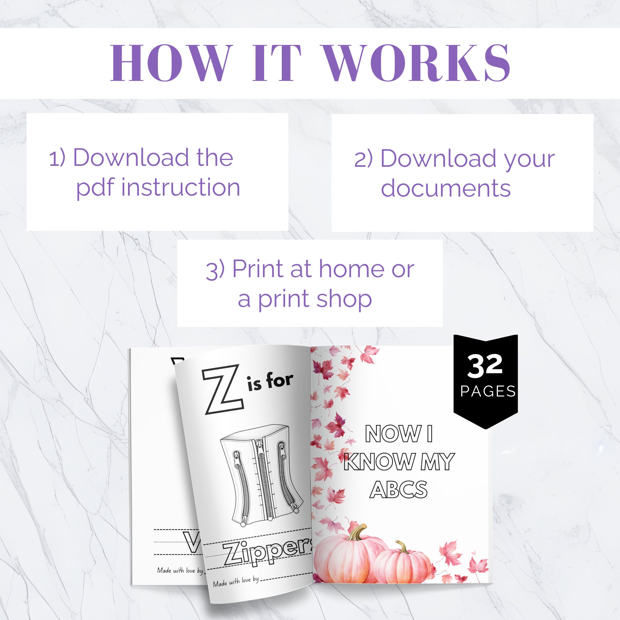 Babys First Abc Book Printable Baby Shower Game My First Abc Book Abc ...