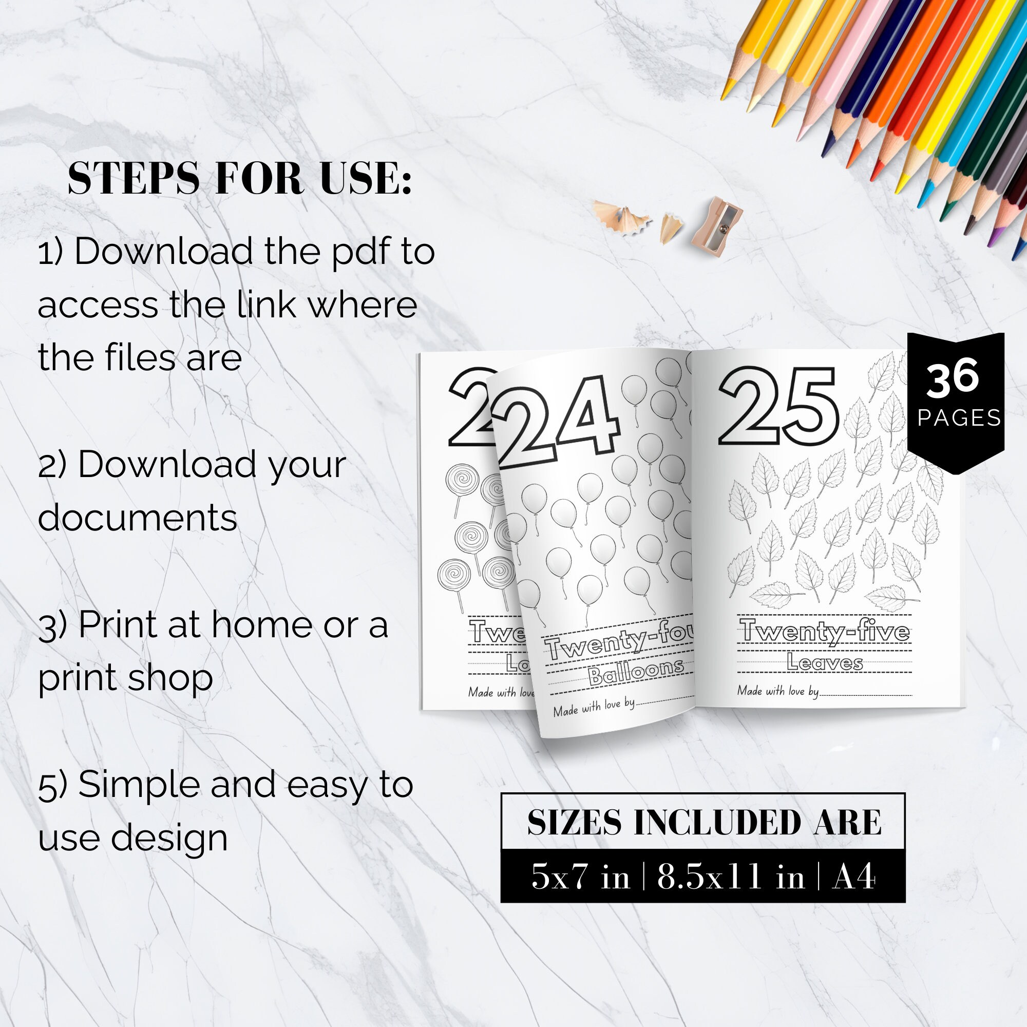 Baby Shower 123 Coloring Book Baby's First Numbers Numbers Coloring ...