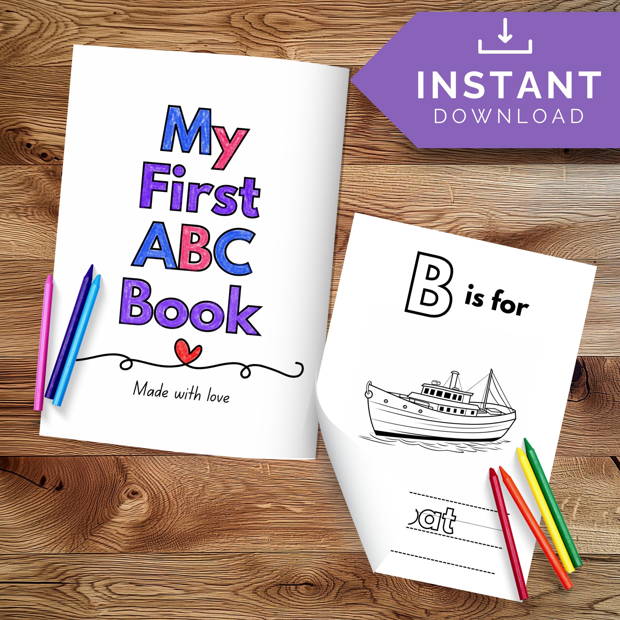 ABC Baby Shower Guest Book, Baby Shower Coloring Book Florida Theme ...