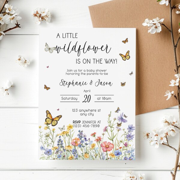 Wildflower Invite - Etsy