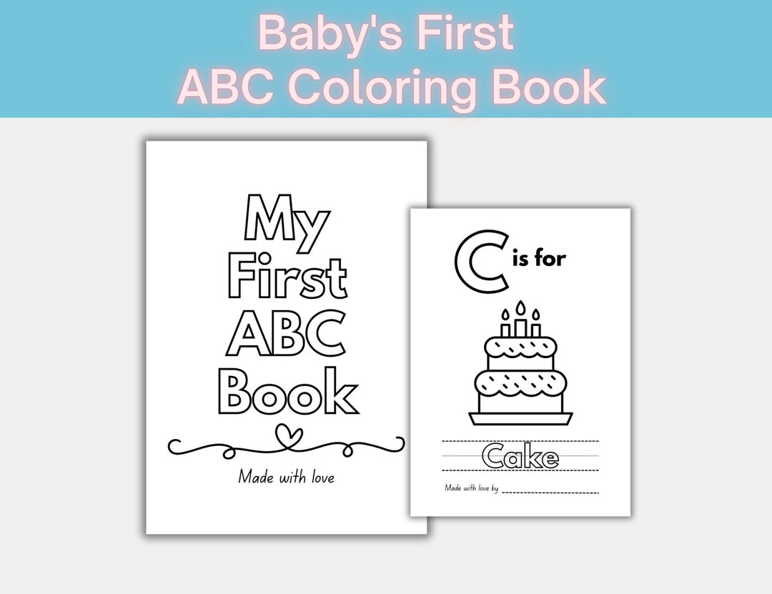 Baby's First ABC Coloring Book Create Lasting Memories - Etsy