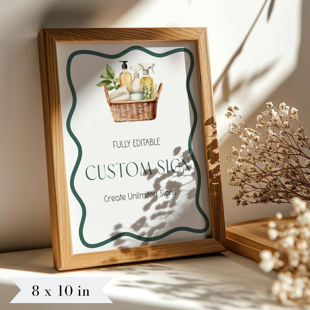 Editable Nesting Party Sign, Custom Wavy Sign, Let's Prep the Nest DIY ...