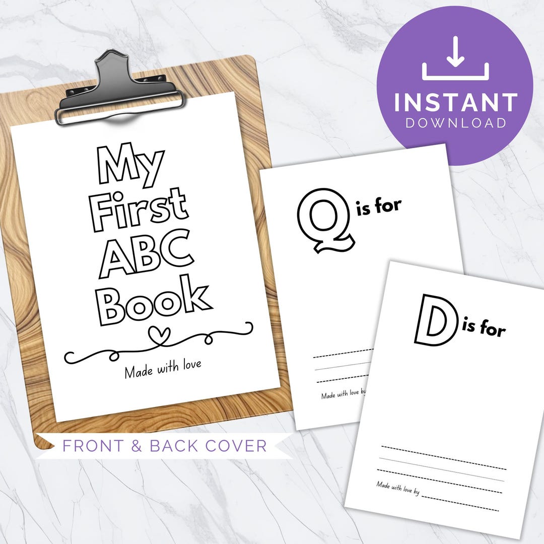 Personalized Baby Alphabet Book, DIY First Abc Book, Custom Keepsake ...