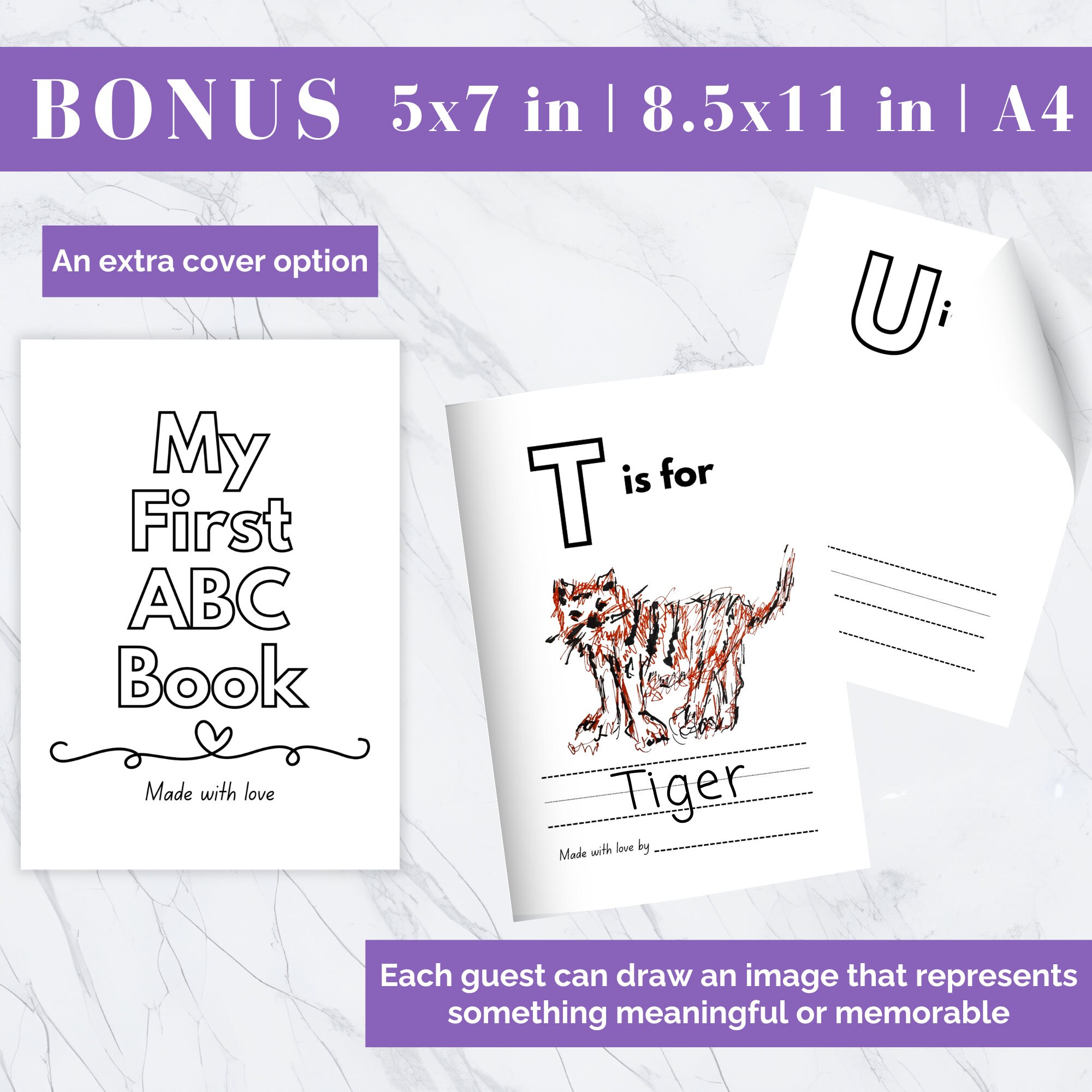 Babys First Abc Book Printable Baby Shower Game My First Abc Book Abc ...