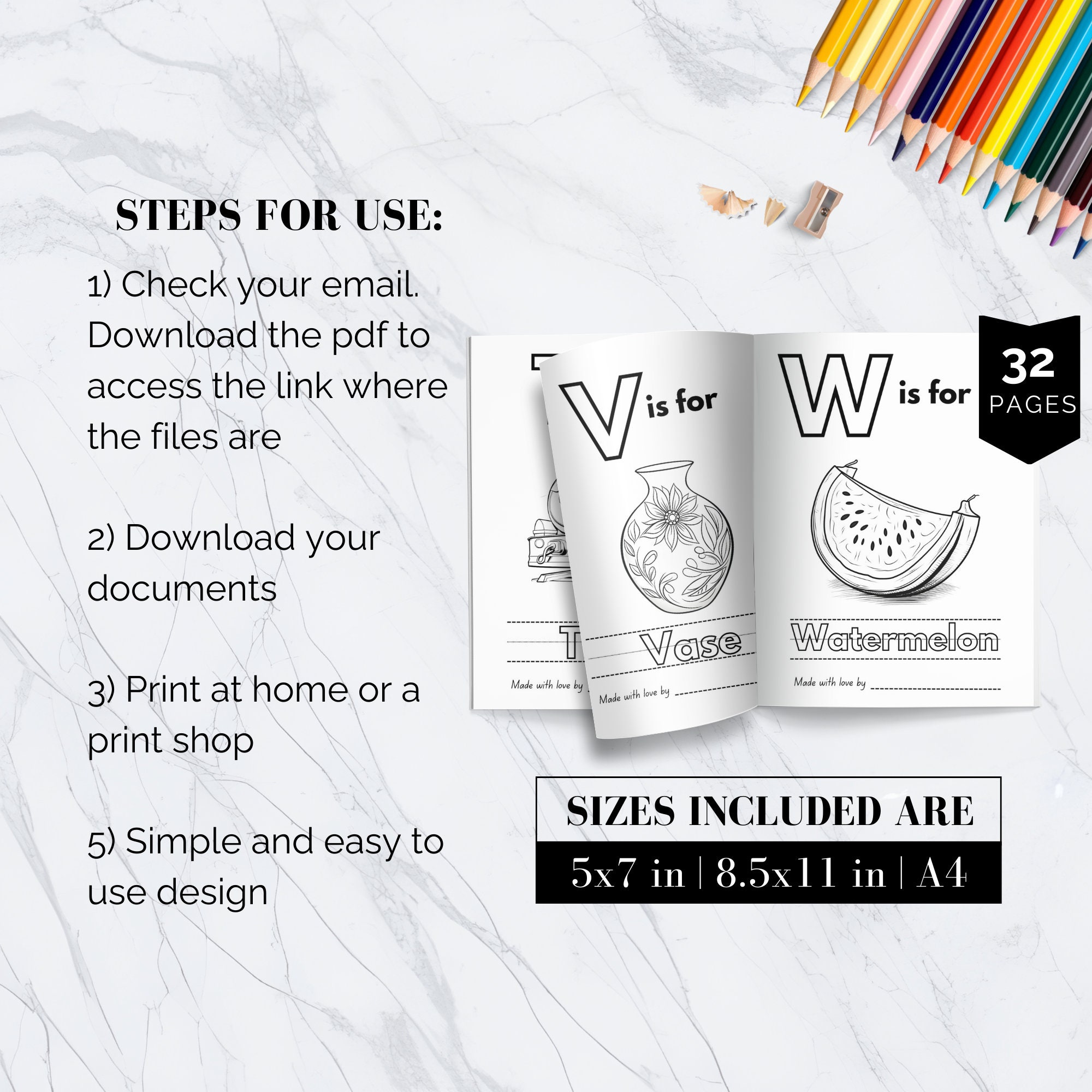 Babyshower Activity Pack | Baby's First ABC, Animals and Numbers ...