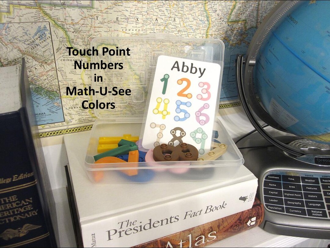 Touch Point Numbers & Personalized Chart in Math-u-see Colors - Etsy
