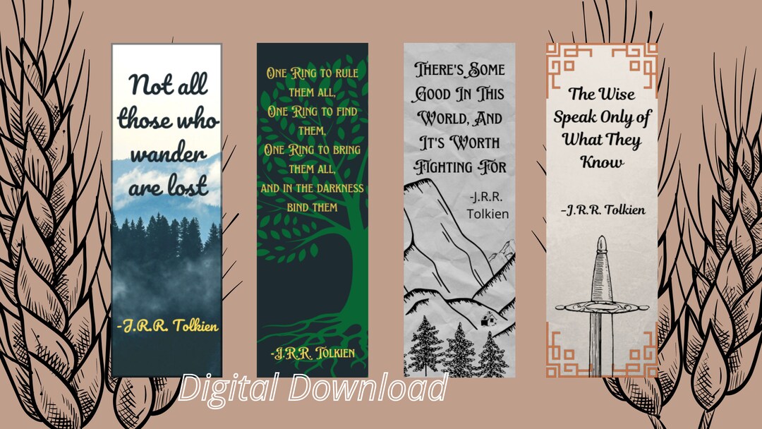 Tolkien Bookmark - Etsy