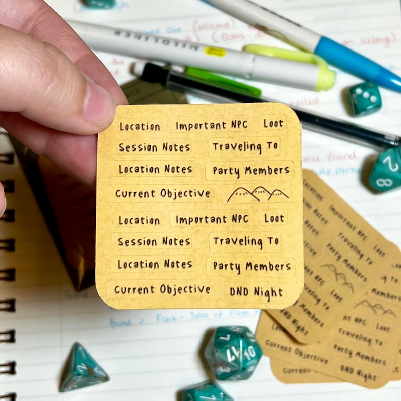 Session Notes Sticker Set - Etsy