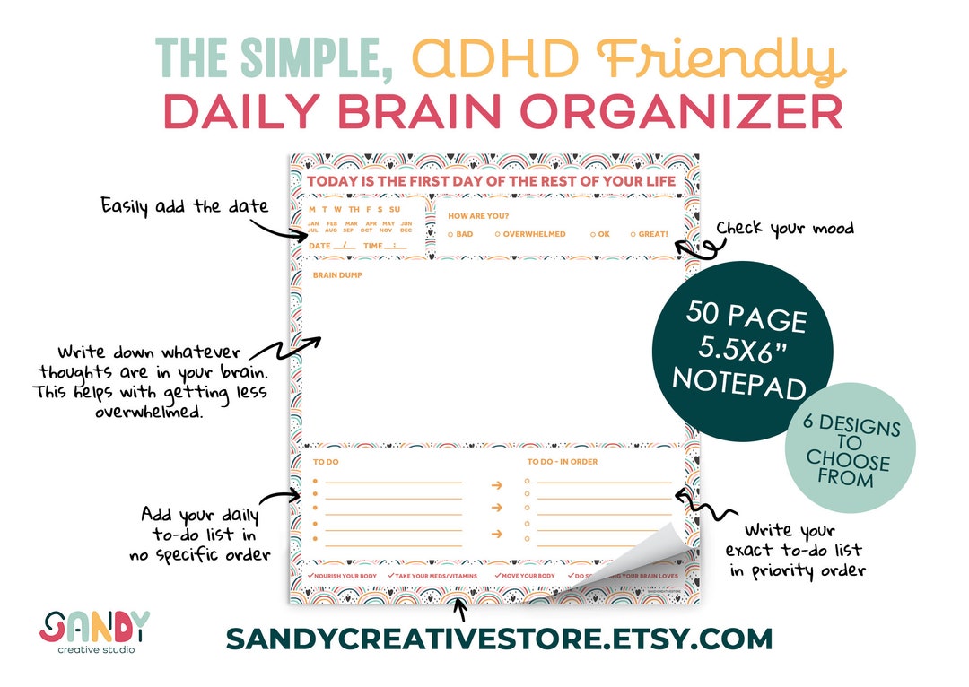 Adhd, Neurodivergent Friendly to Do List | Simple Daily Planner | Task ...