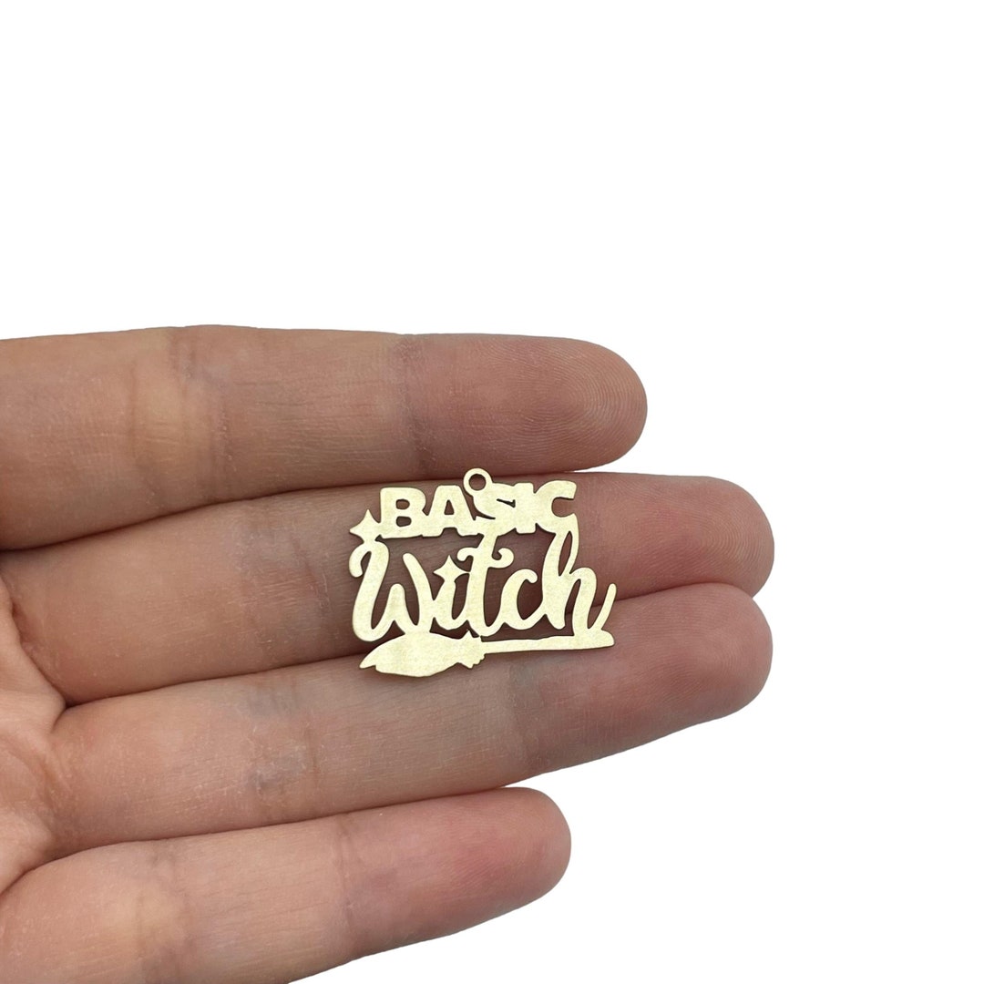Brass Basic Witch Charm, Halloween Charm, Witch Broom Charm, Coven ...