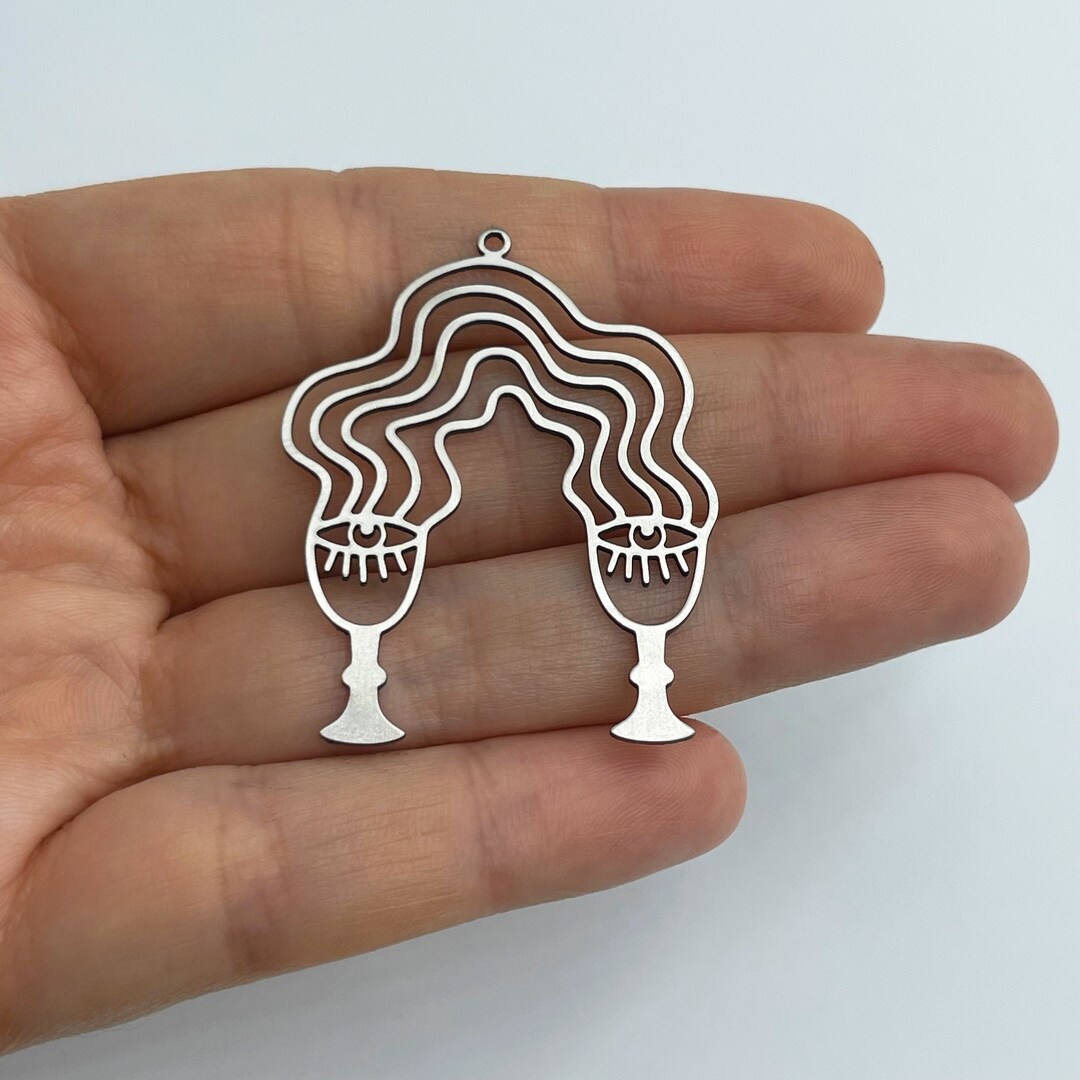 Stainless Steel Strange Eye Charm, Steel Earring Pendants, Laser Cut ...