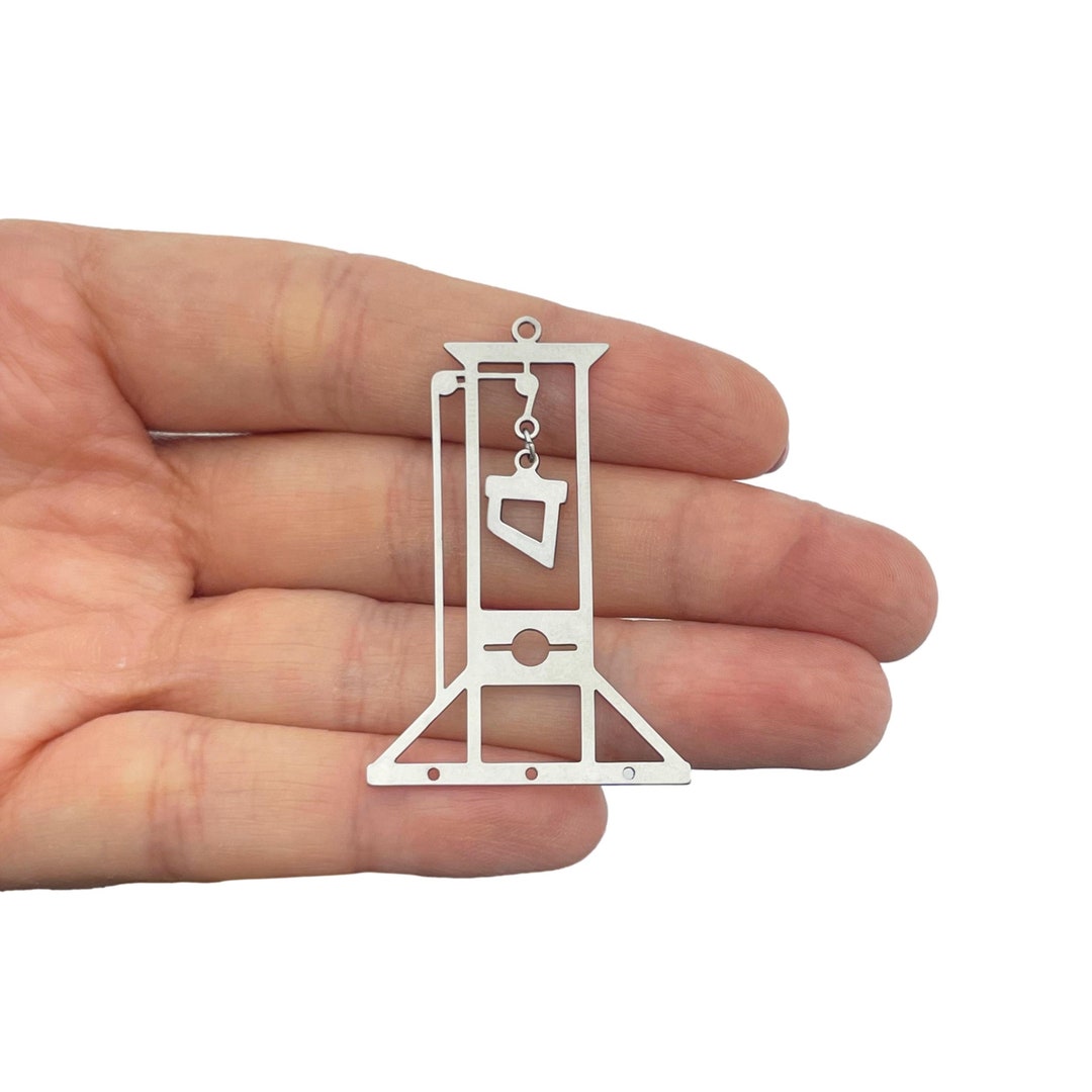 Guillotine Stainless Steel Charms, Geometric Pendants, Steel Findings ...
