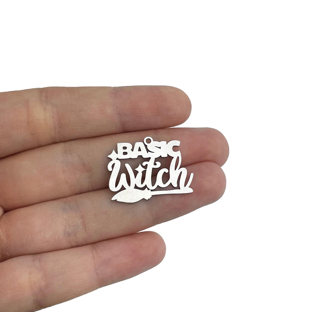 Stainless Steel Basic Witch Charm, Halloween Charm, Witch Broom Charm ...