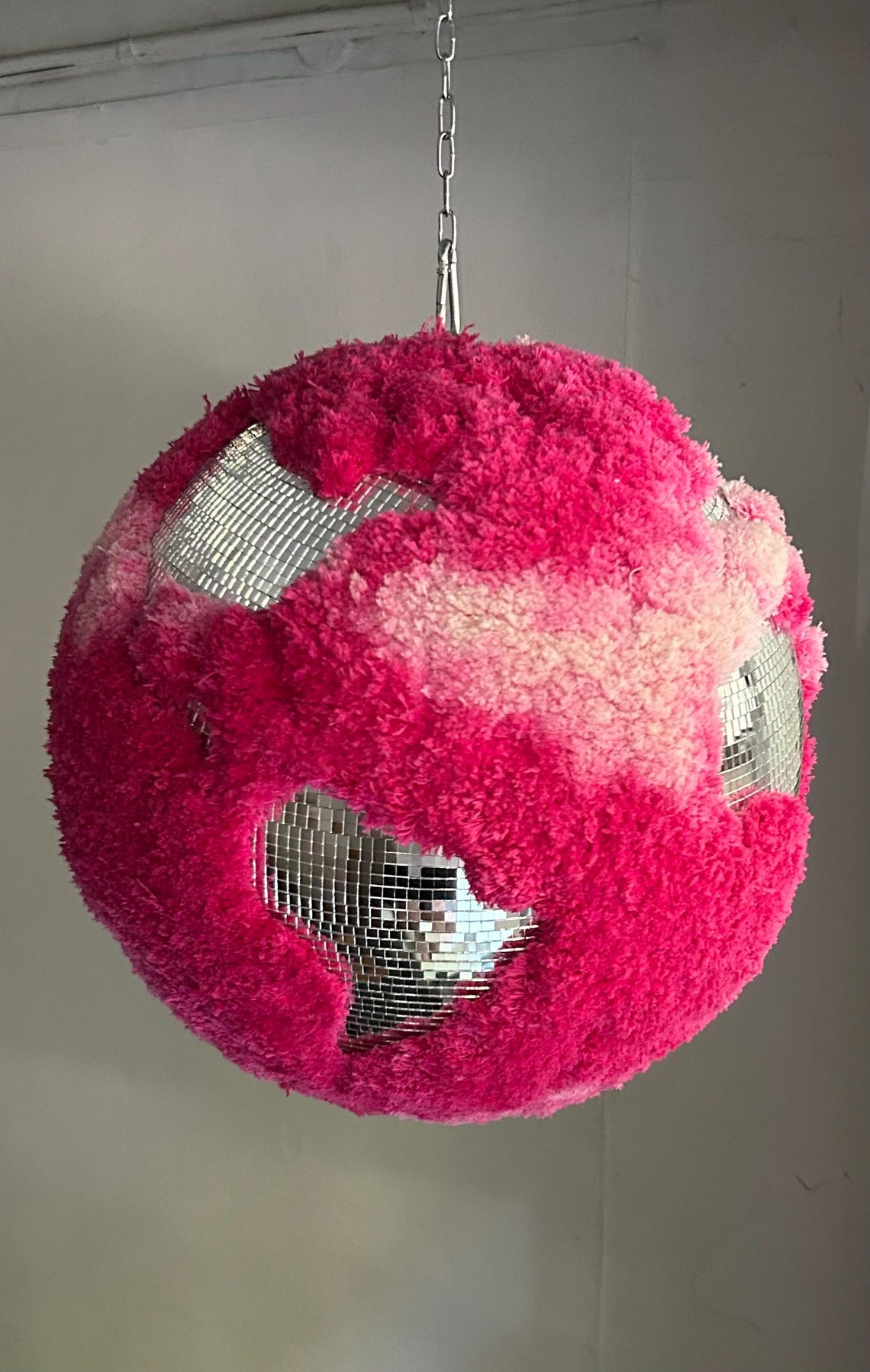 Earth Disco Ball, Art Globe, Mirror Mosaic Ball, Tufted Earth - Etsy