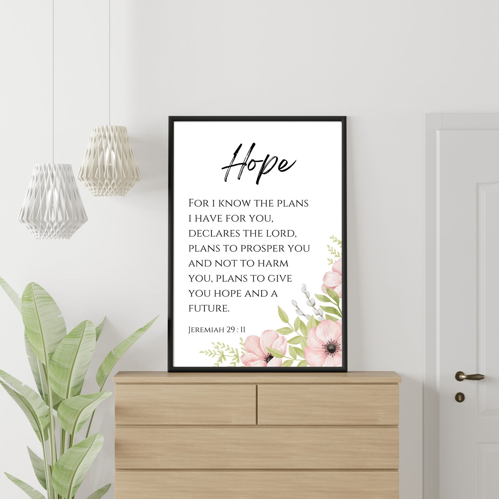 JEREMIAH 29: 11 for I Know the Plans I Have for You Hope Bible Verse ...