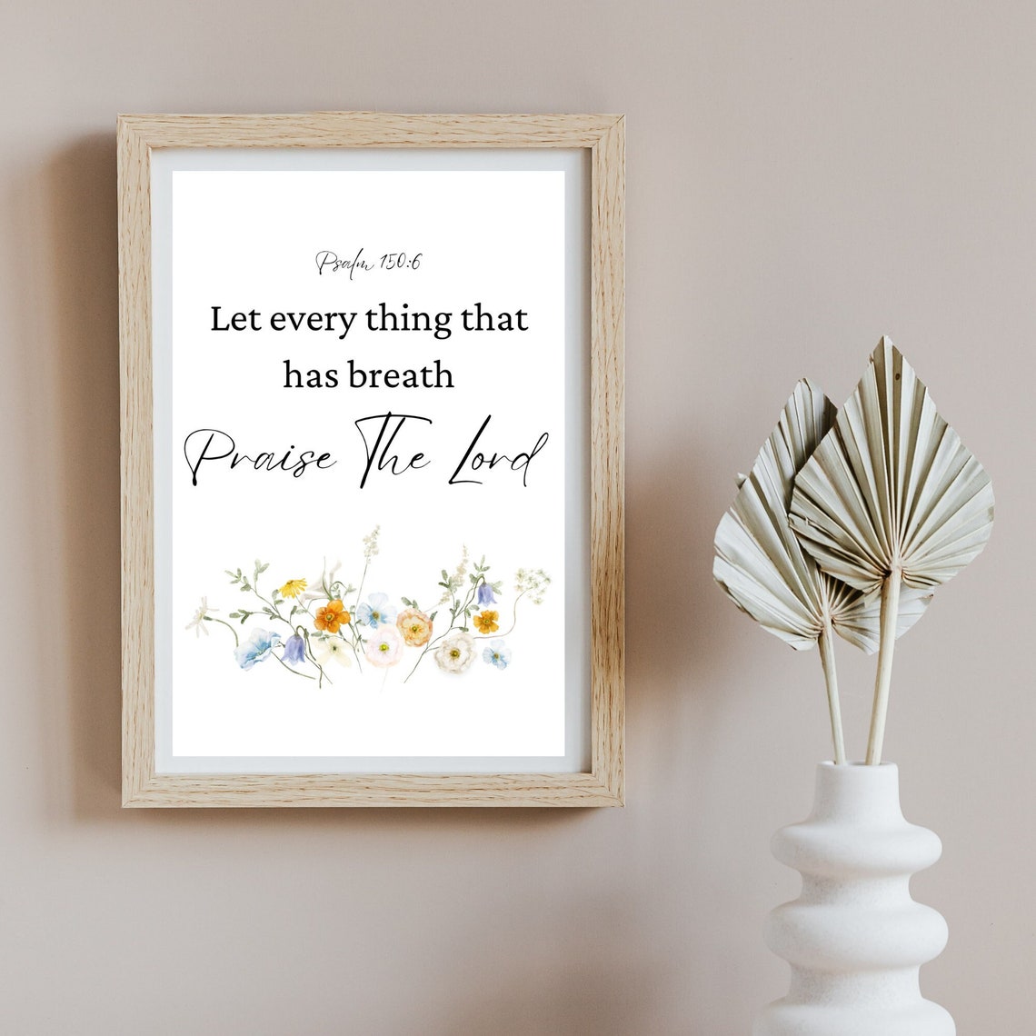 Psalm 150:6 Praise the Lord Bible Verse Wall Art Printable - Etsy