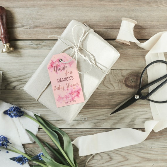 Editable Blush Pink Tag Template Instant Download Thank You - Etsy