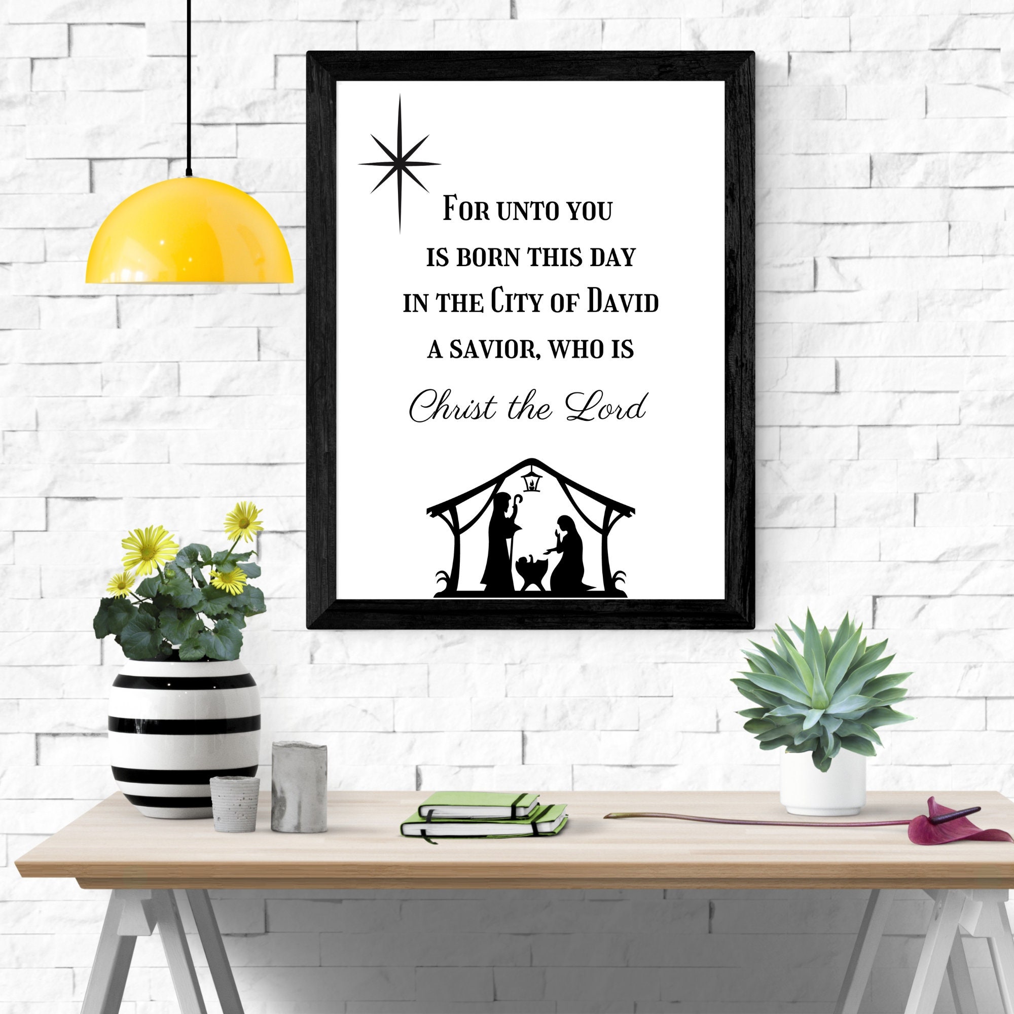 Holiday Scripture Print Christmas Bible Verse Printable Christmas Word ...