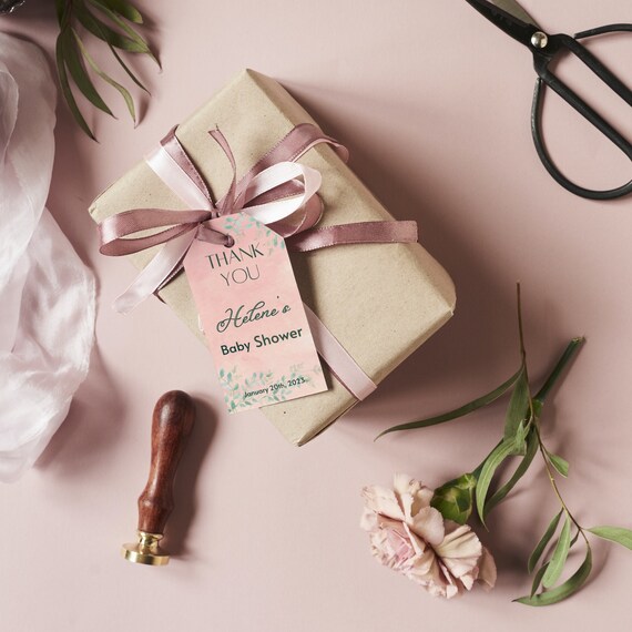 Editable Blush Pink Tag Template Instant Download Thank You - Etsy