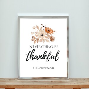 Fall Christian Wall Art Thanksgiving Bible Verse Print Christian Poster ...
