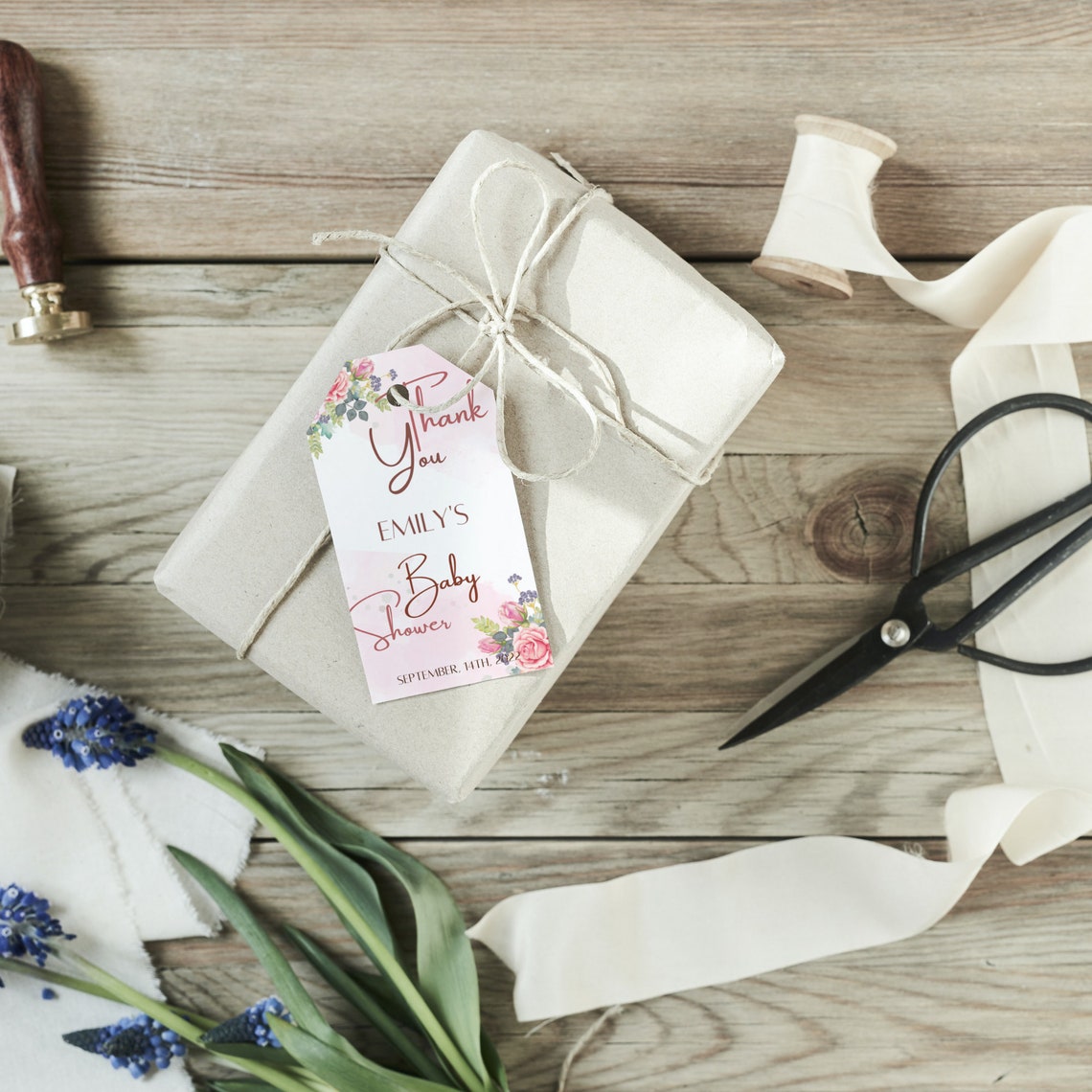 Editable Thank You Favor Tag Template, Instant Download Baby Shower Tag ...