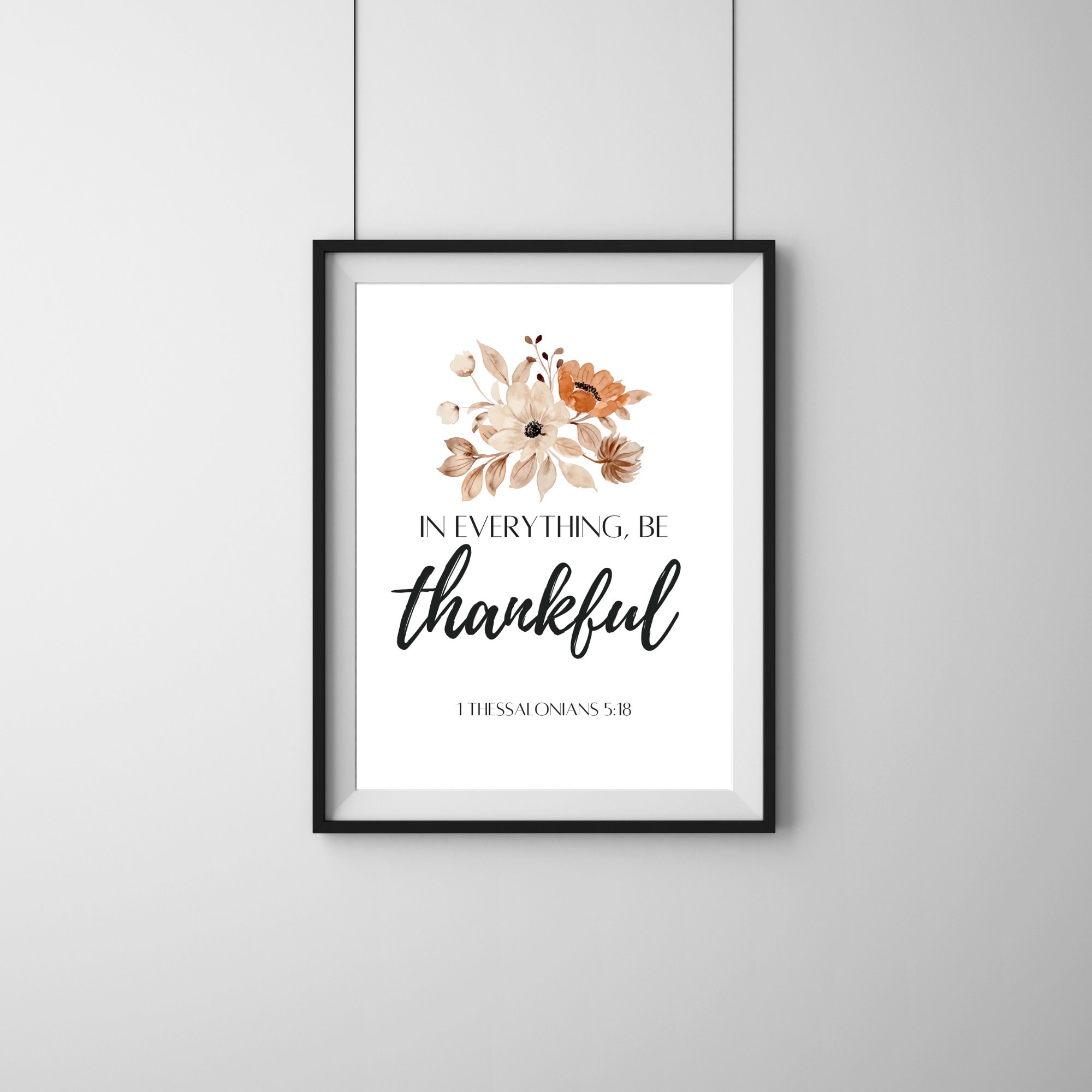 Fall Christian Wall Art Thanksgiving Bible Verse Print Christian Poster ...