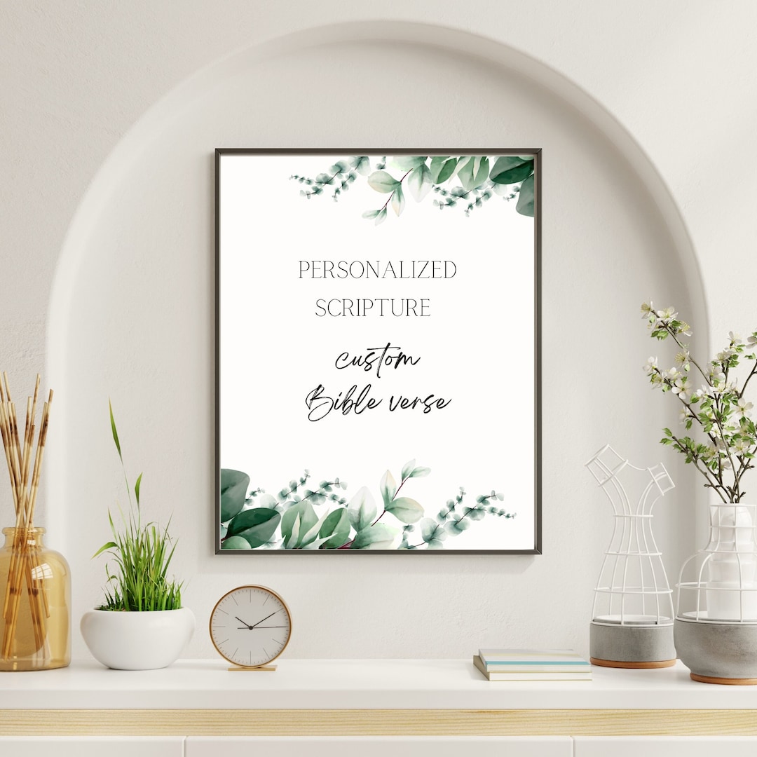 Personalized Bible Verse Printable, Custom Bible Verse Digital Download ...