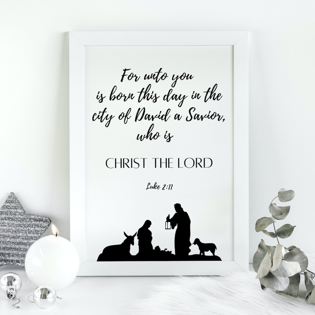 Christmas Scripture Wall Art Christmas Bible Verse Printable Art ...