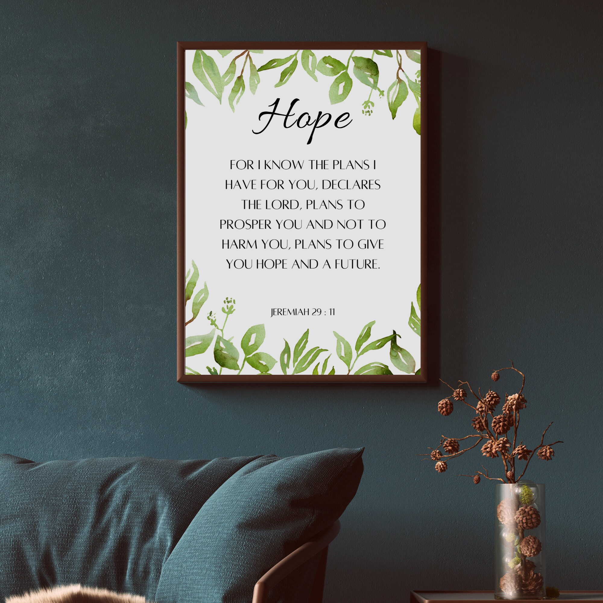 JEREMIAH 29: 11 for I Know the Plans I Have for You Hope Bible Verse ...