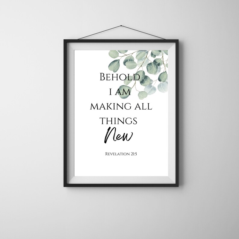 Revelation 21:5 Making All Things New Bible Verse Printable ...
