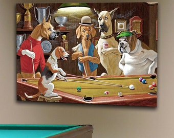 Pool Table Dogs - Etsy
