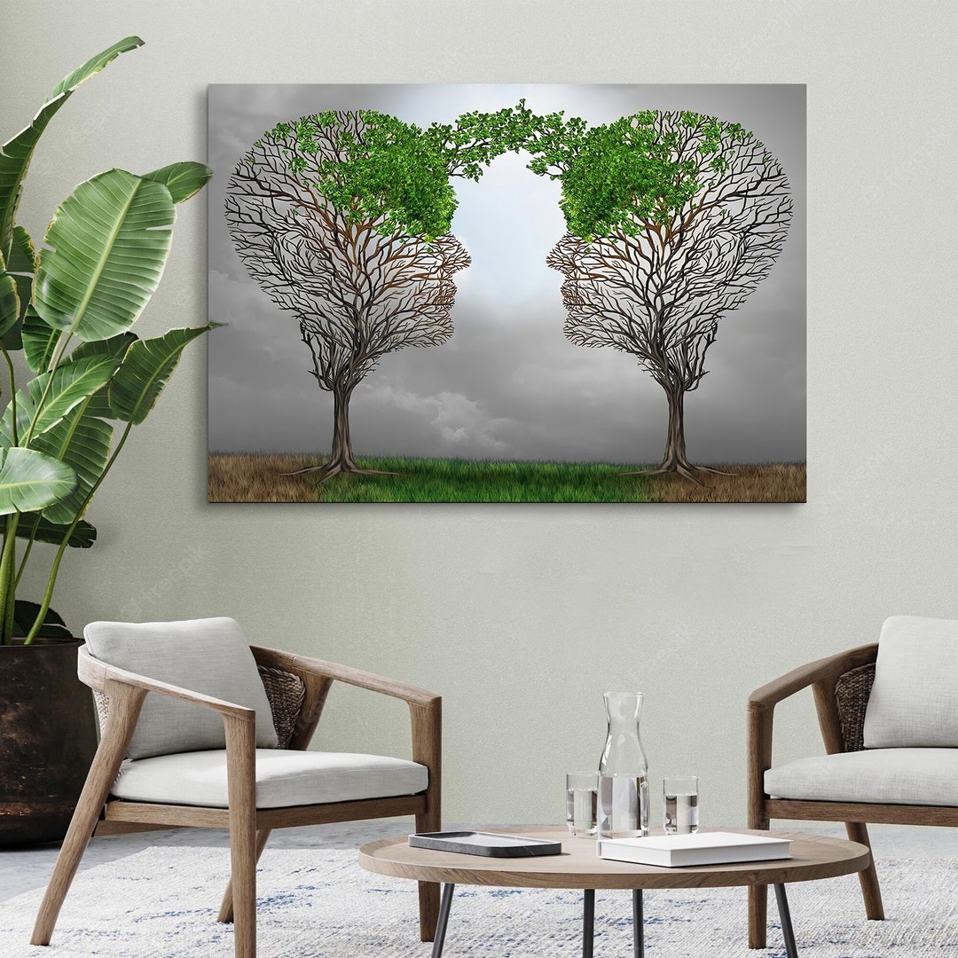 Psychology Decor, Psychotherapy, Therapy Room, Consuelor Office Canvas ...