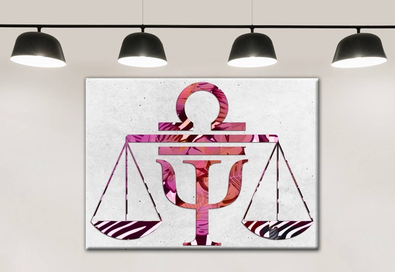 Office Canvas WALL ART, Psychology Balance Scale Symbol, Psychology ...