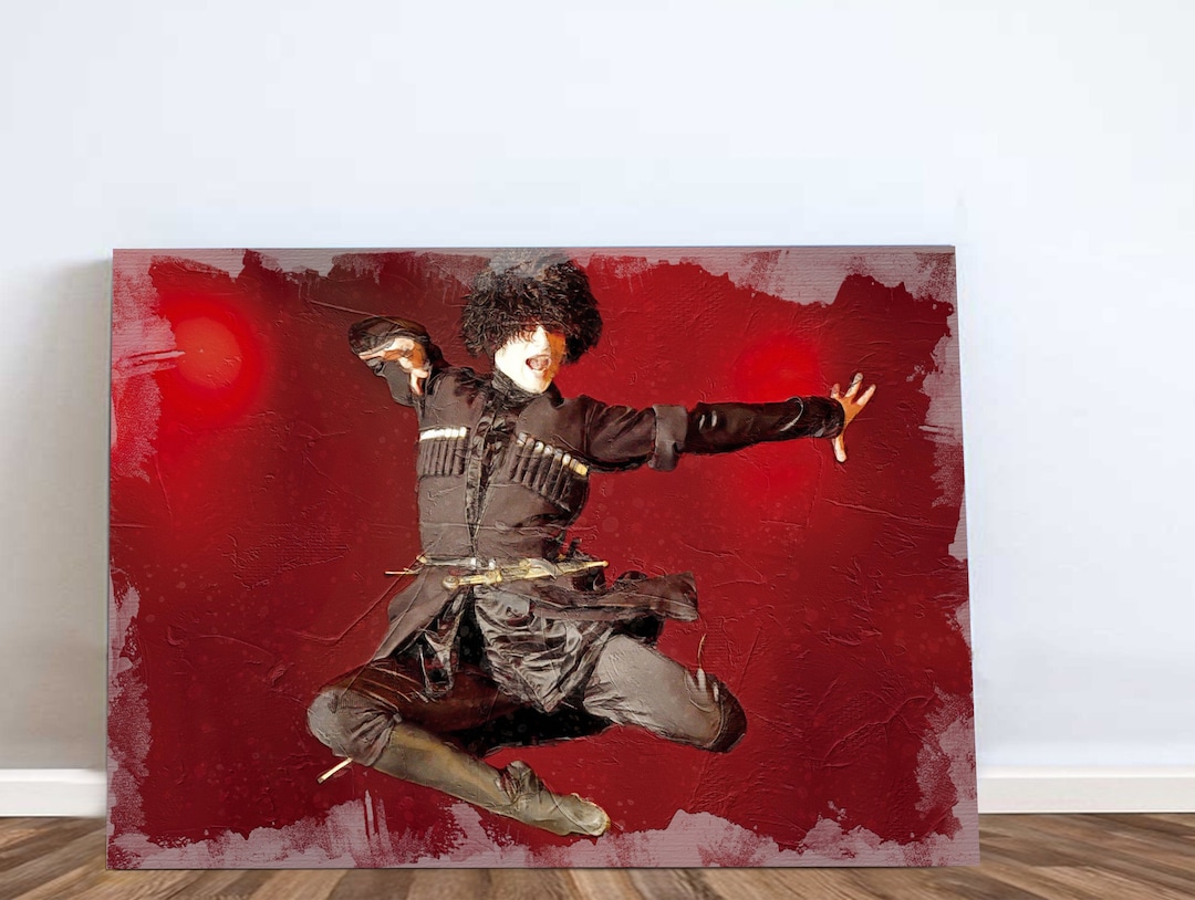 Circassian Dancer, Circassian Warrior, Cherkes Dancer Canvas Wall Art ...