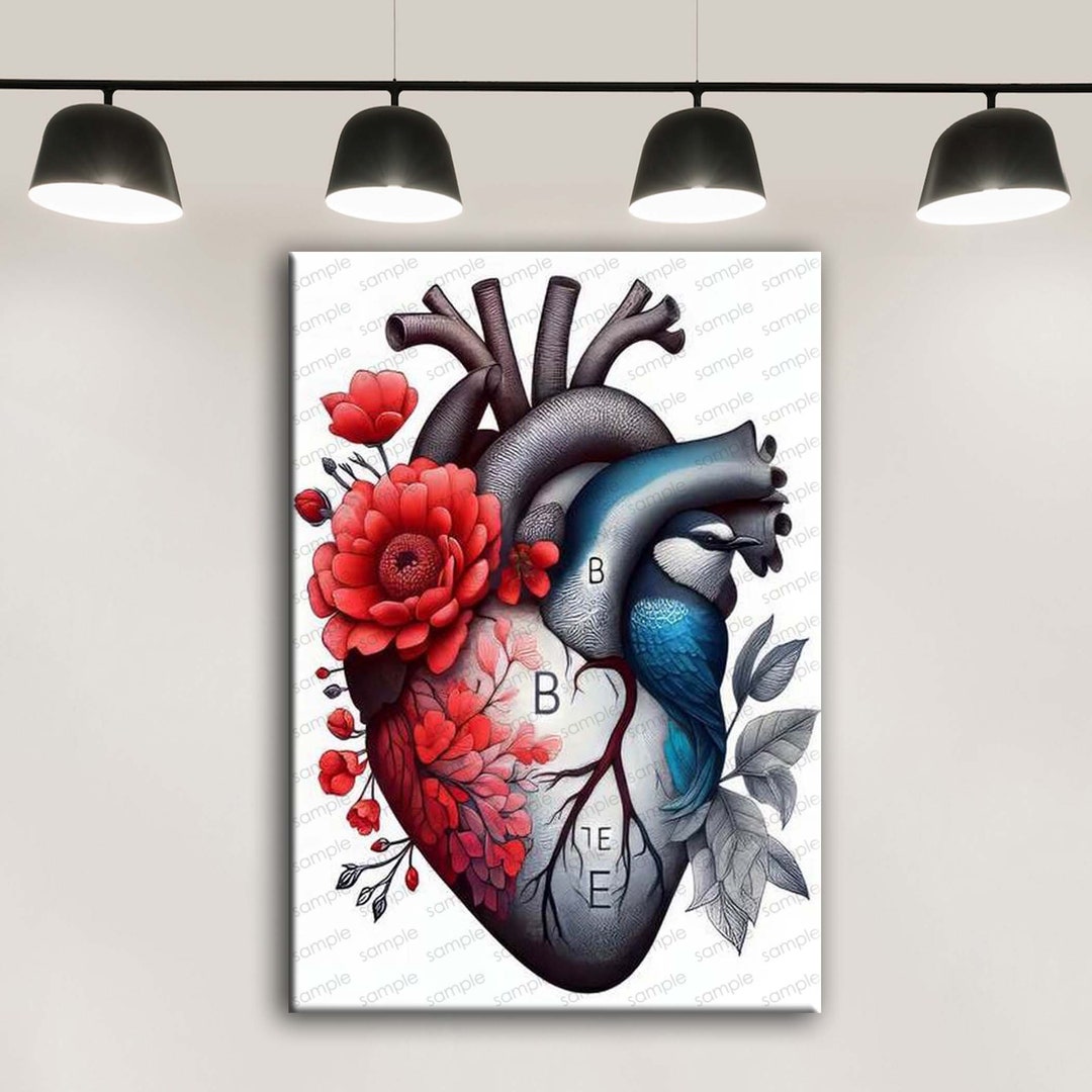 Design Human Hearth With Flower Hospital Decor Canvas Wall Art, Doctor ...
