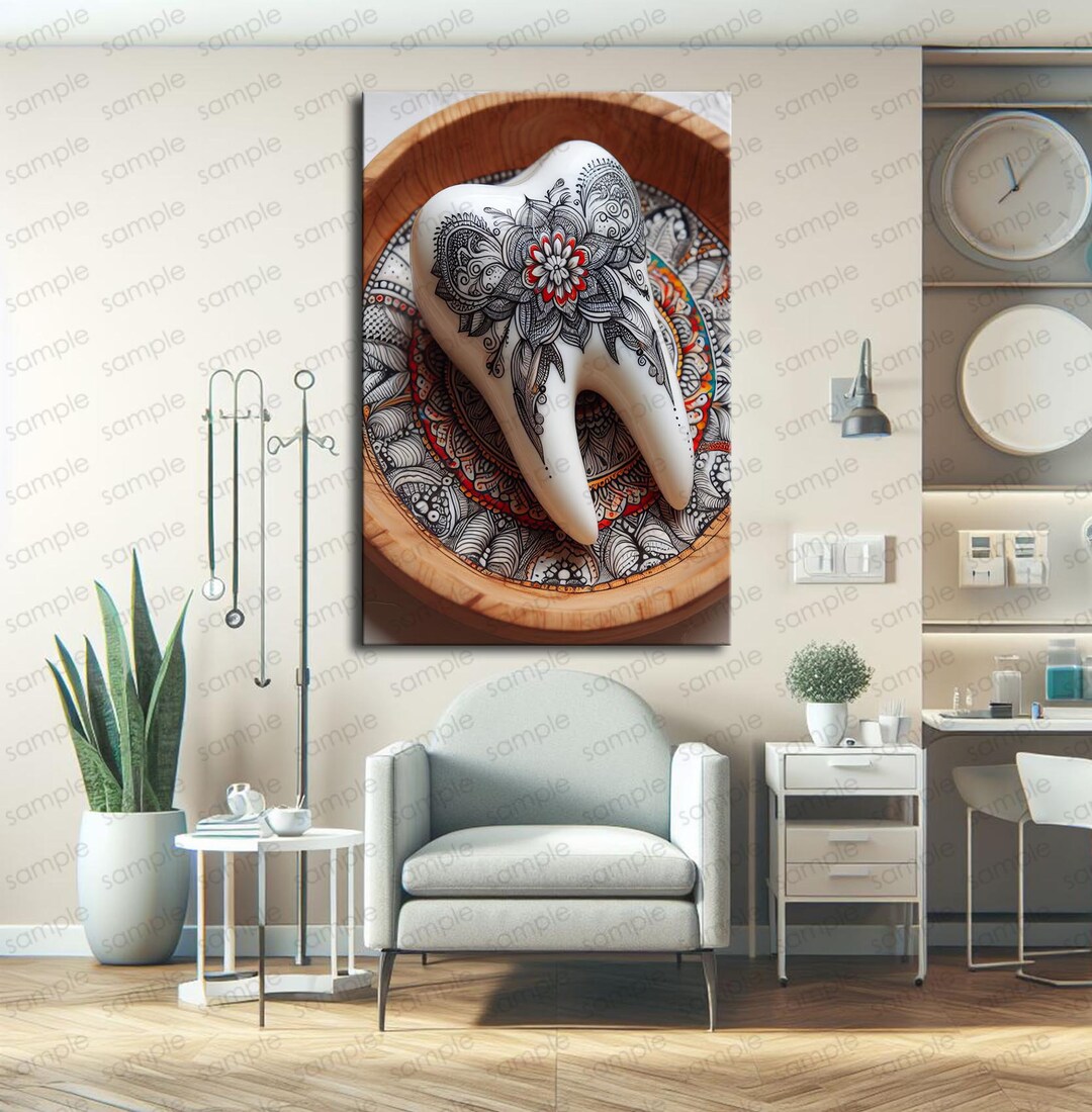 Abstract Tile Design Molar Tooth Inside Tile Design Bowl Decorative ...