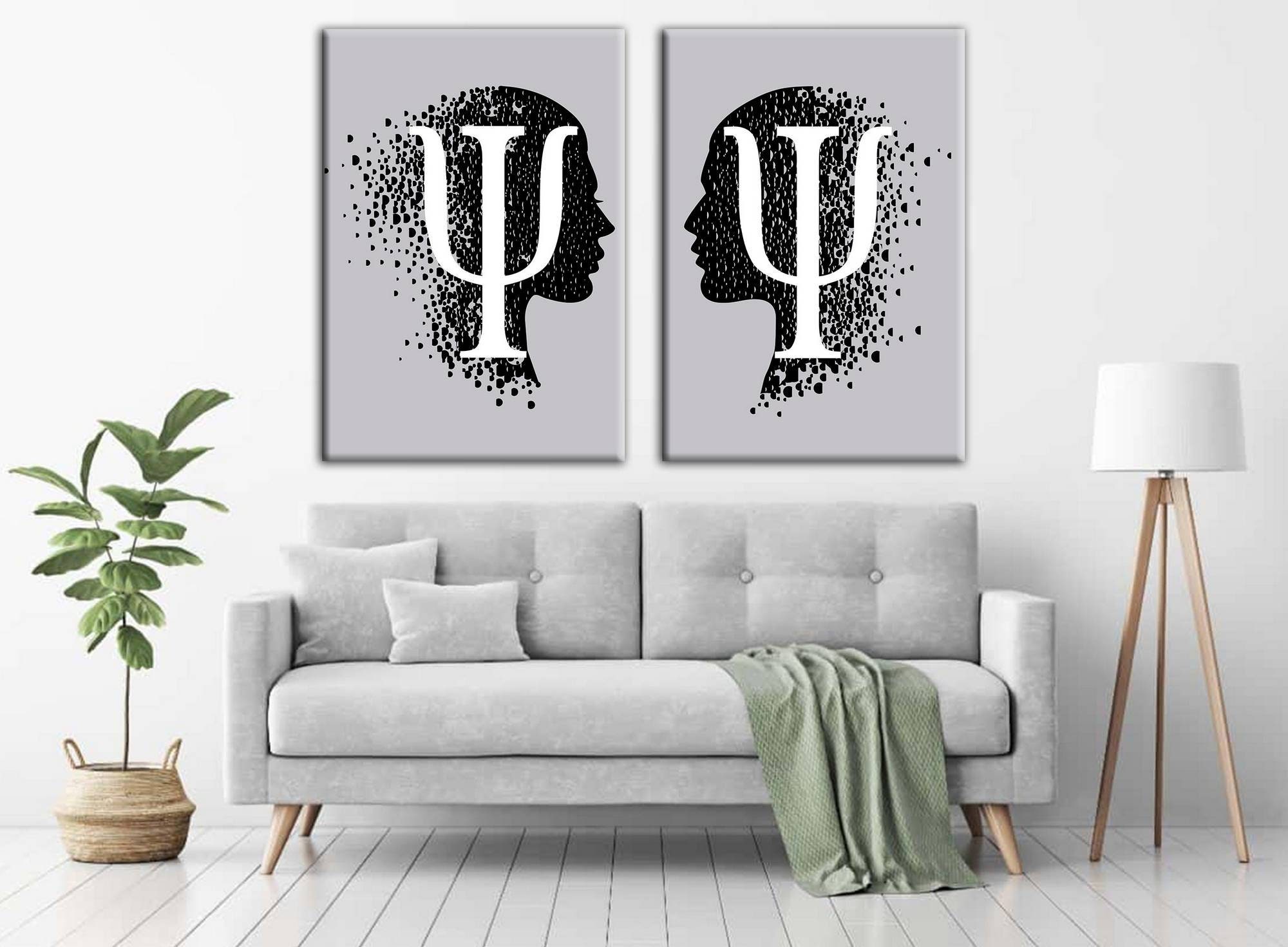 Abstract Art Psychology Symbol Psychiatry Canvas Wall Art - Etsy