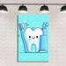 Smiling Cute Decorative Molar Tooth Dental Decorative Abstract Dentist ...
